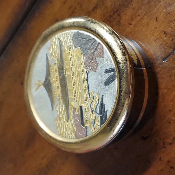 Vintage | Accents | Vintage 24k Gold Chokin Trinket Box | Poshmark